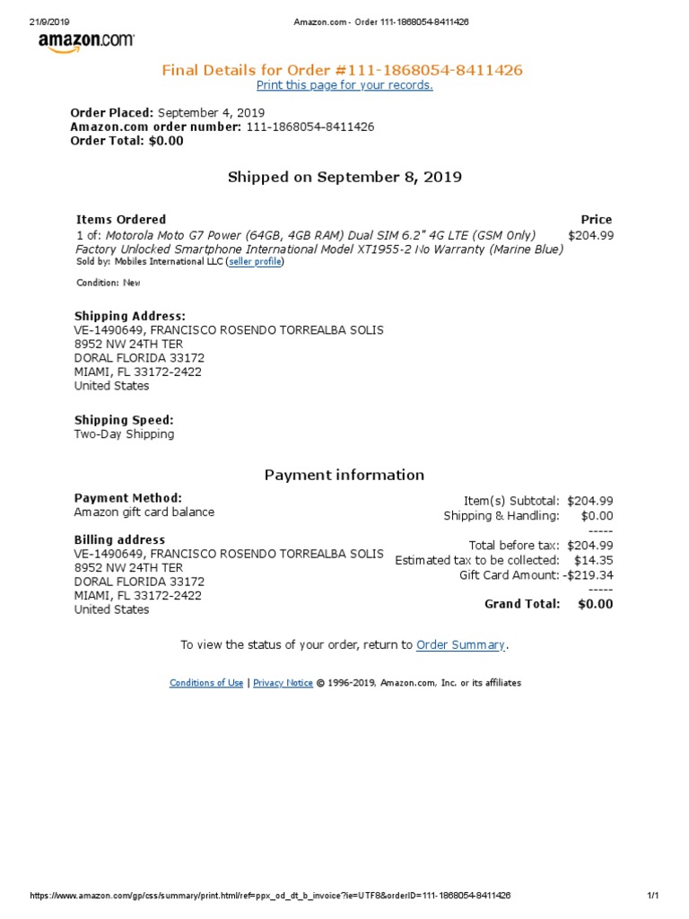 Amazon Invoice | PDF | Portable Computers | Teleconferencing