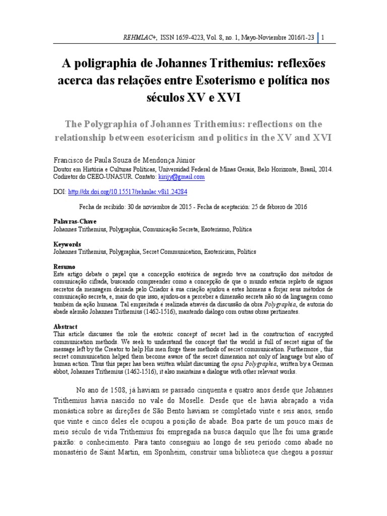 A Polygraphia de Trithemius | PDF | Anjo | Planetas