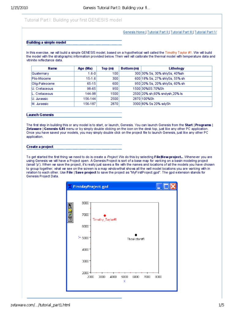 Genesis Tutorial Part I | PDF | Menu (Computing) | Computing