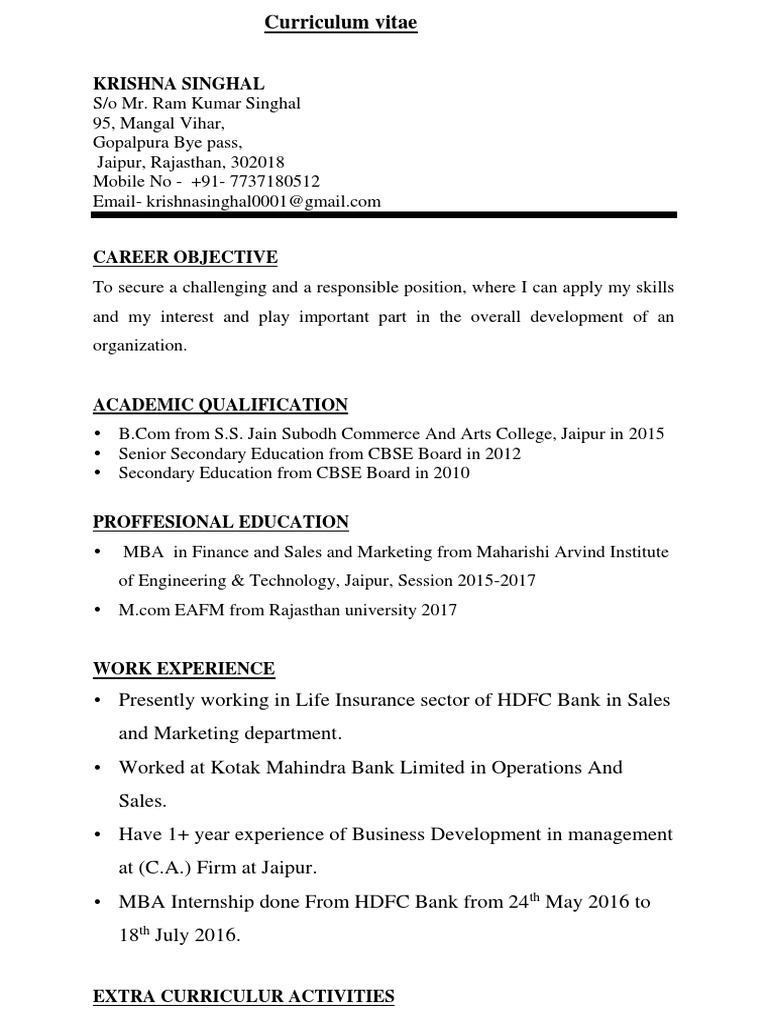 CV - Krishna - Update | PDF