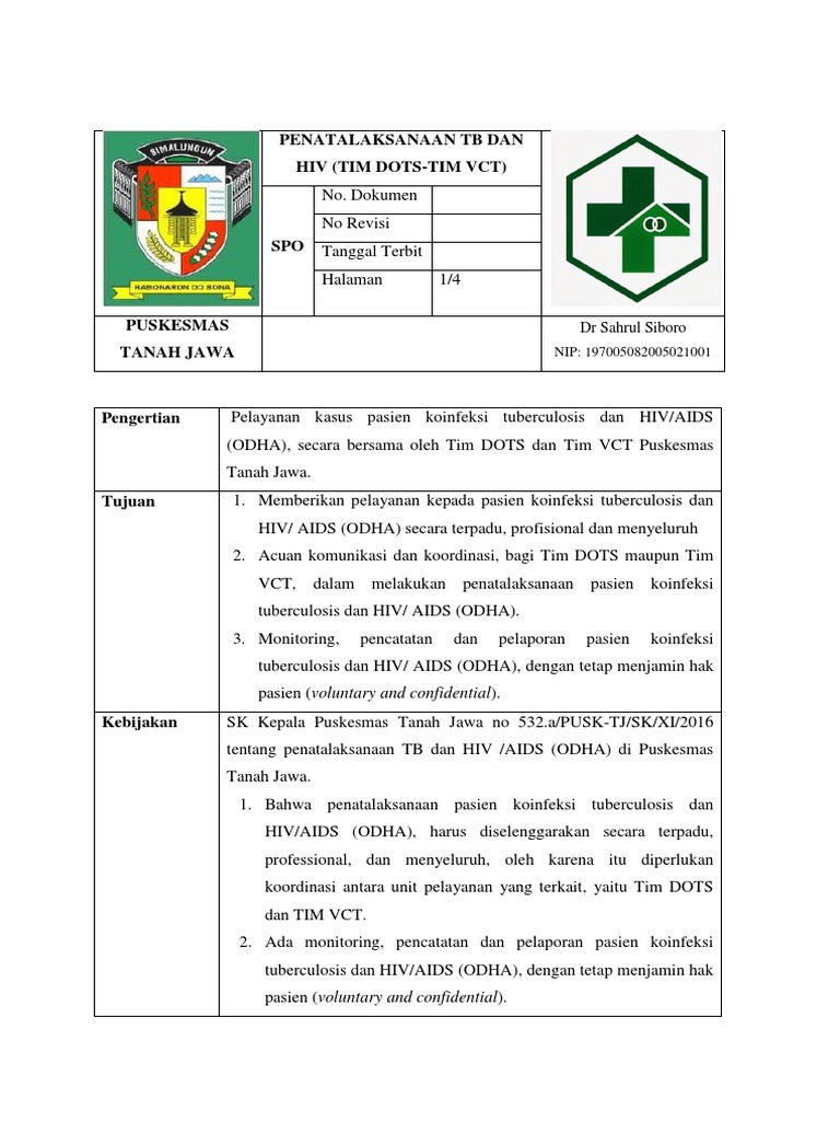 Spo Tim TB Dots&tim VCT Hiv | PDF