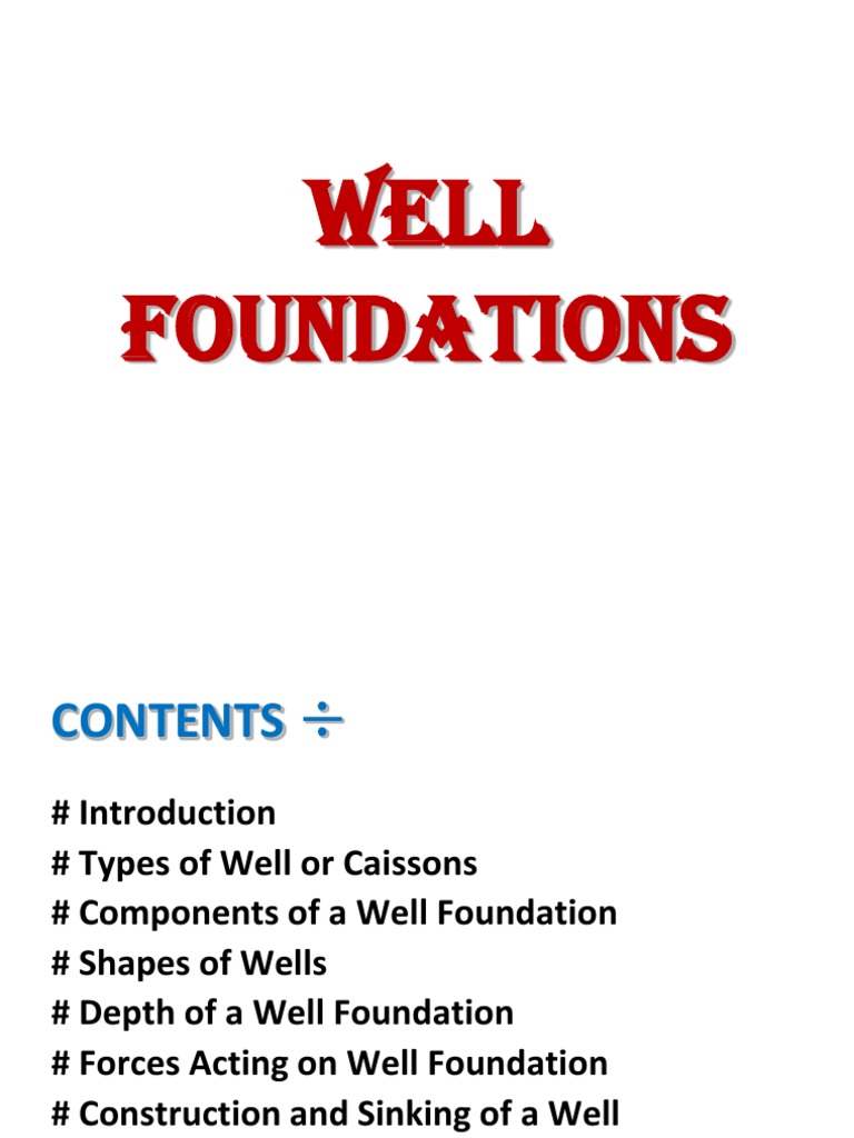 Well Foundation | PDF | Geotechnical Engineering | Infrastructure