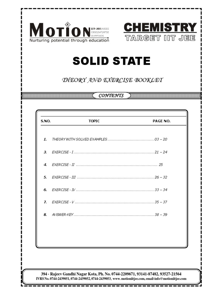 Solid State PDF | PDF | Chemical Polarity | Crystal Structure