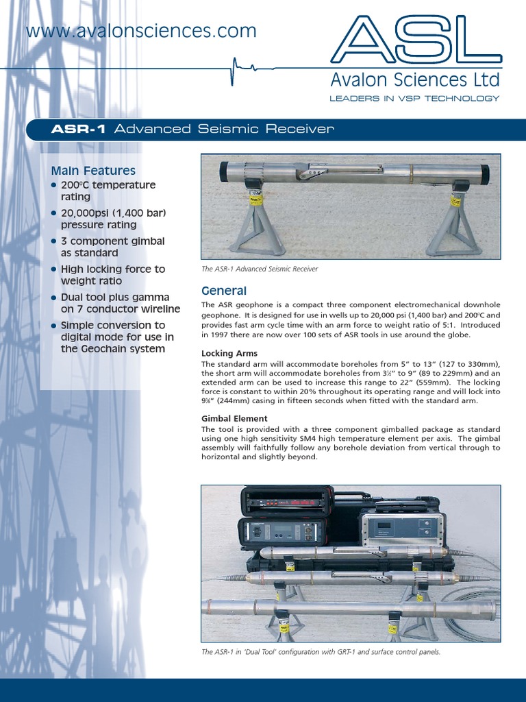 ASR-1 Advanced Seismic Receiver Overview | PDF | Equipment ...