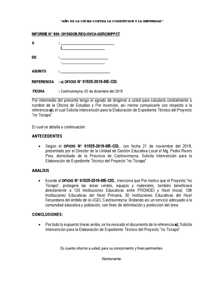 Modelo de Un Informe | PDF