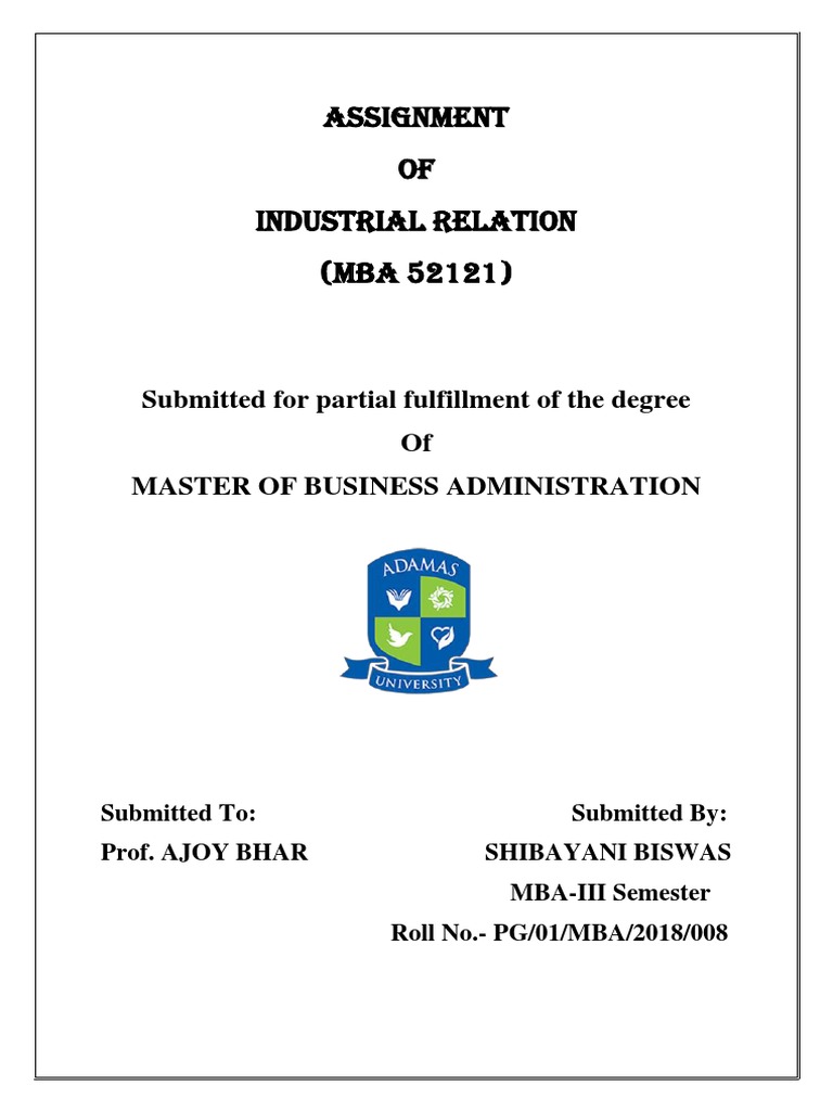 Ir Assignment Pdf Layoff Collective Bargaining 6246