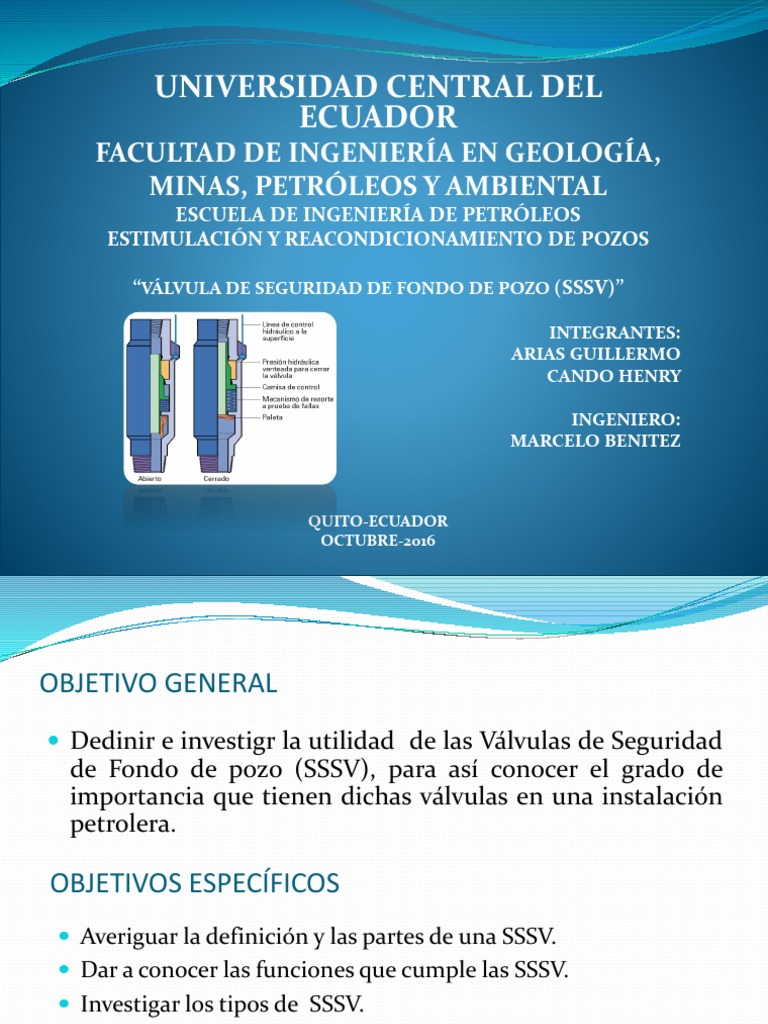 Presentación SSSV | PDF | Válvula | Petróleo
