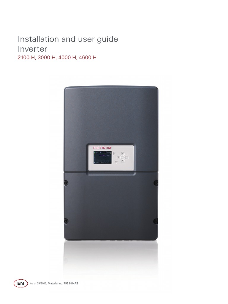 Diehl 3000H Manual PDF | PDF | Power Inverter | Photovoltaic System