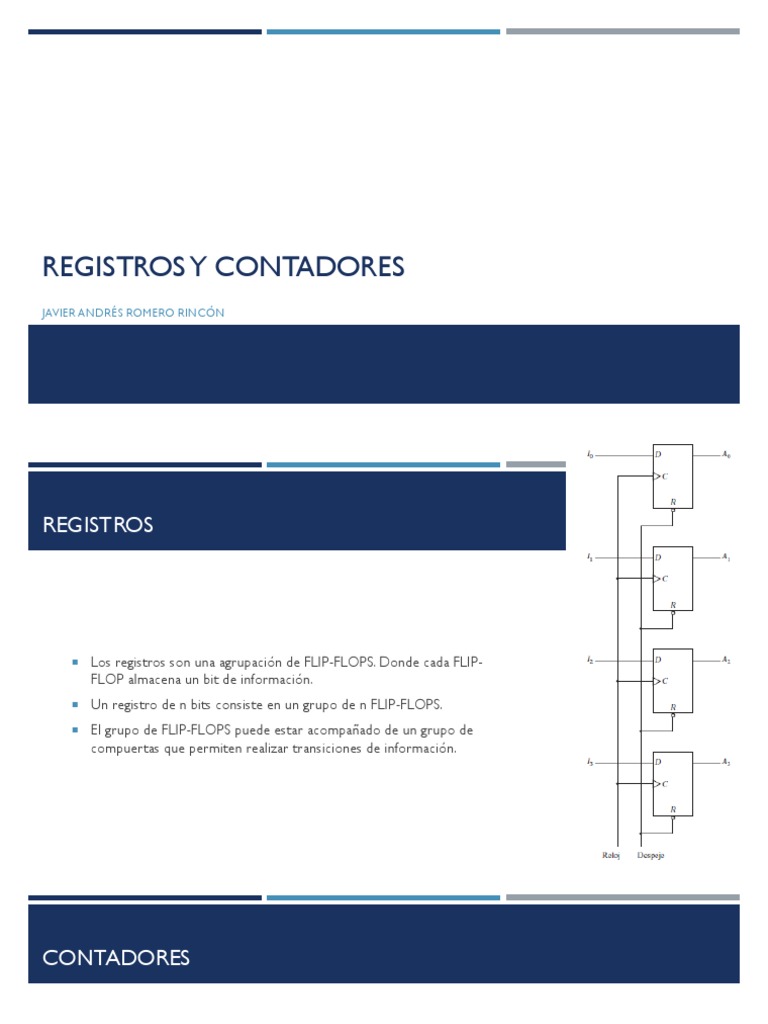 Registros, contadores y memorias.pdf | Almacenamiento de datos de la ...