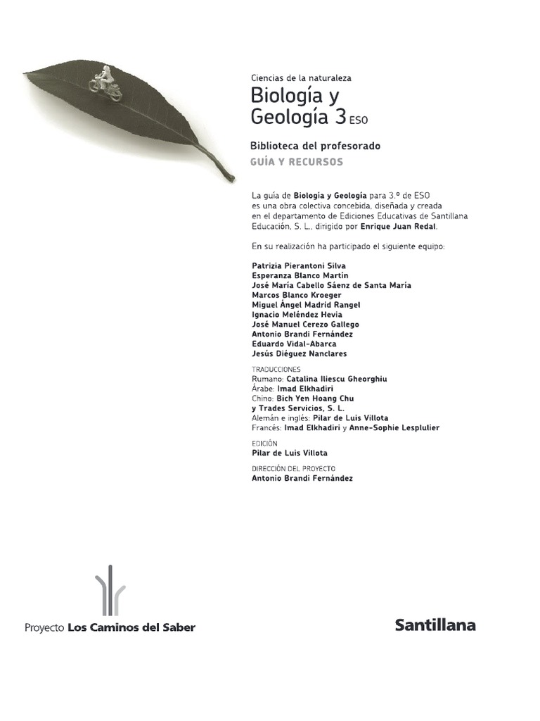 Guia Profesor Biologia 3 Eso | PDF