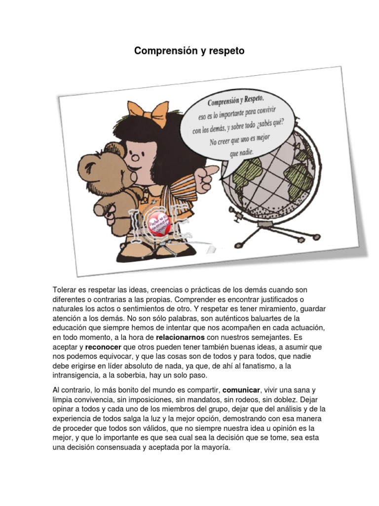 Comprensión y Respeto | PDF | Amor | Science