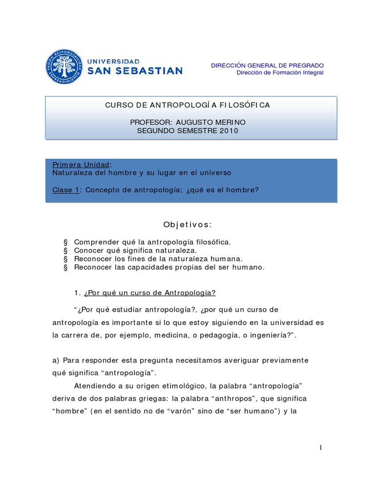 Clase1 2do Semestre PDF | PDF | Homo Sapiens | Vida