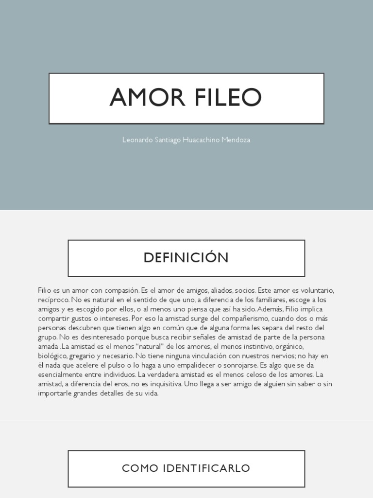 Amor Fileo | PDF