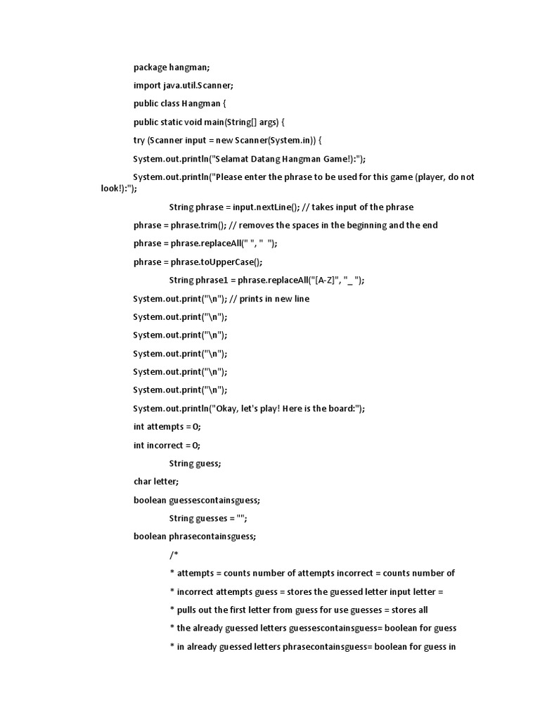 Game Hangman | PDF | Computer Programming | Software Engineering