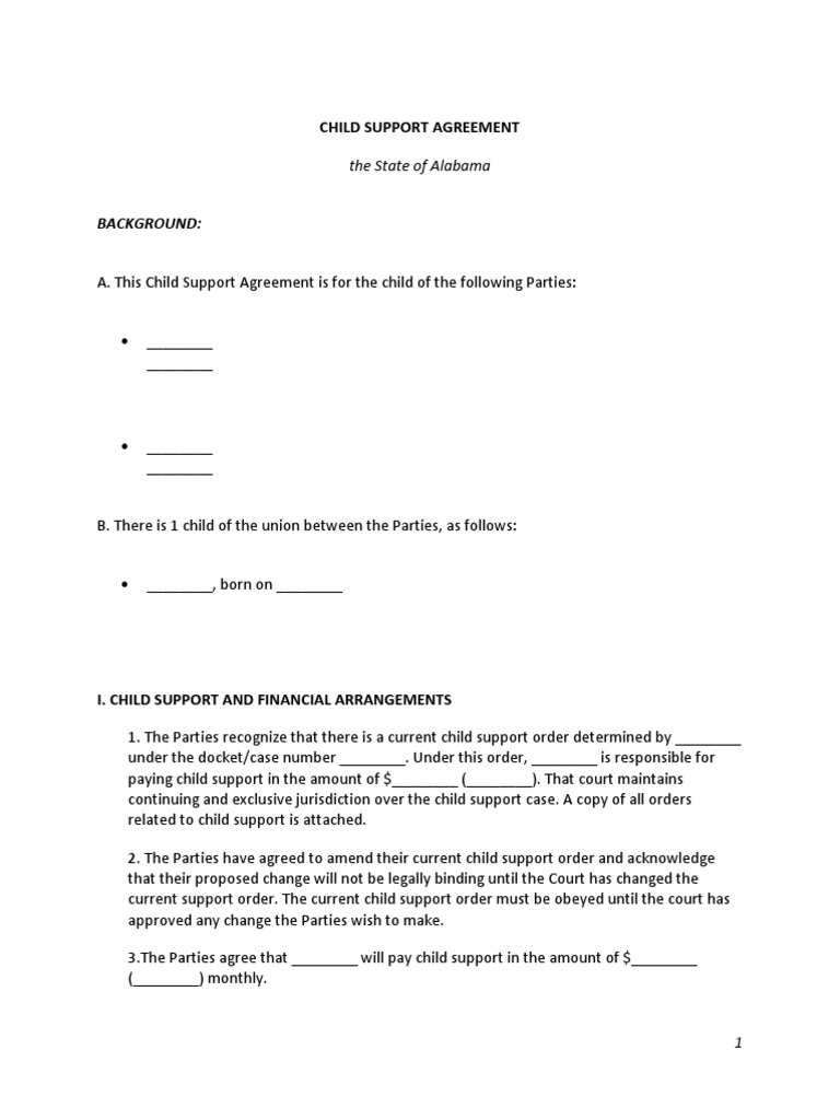 Child Support Agreement | PDF | Child Support | Civil Law (Legal System)