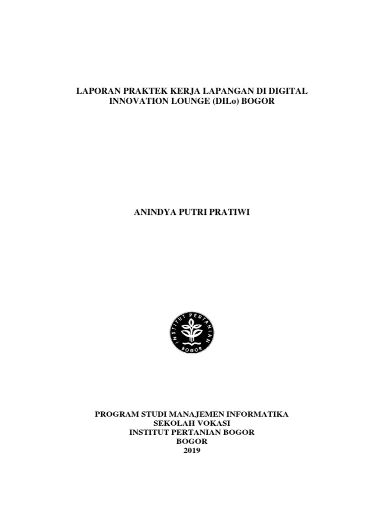 Contoh Sampul TA Vokasi IPB | PDF