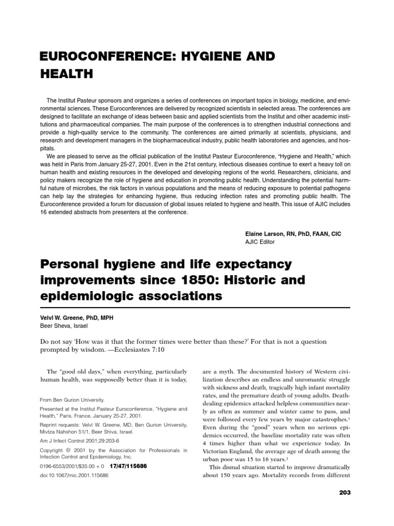 Personal Hygiene and Life Expectancy Improvements Since 1850 Historic ...