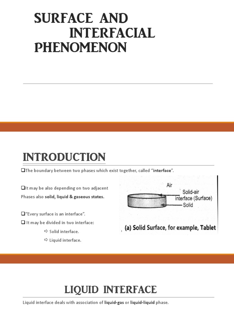 Surface and Interfacial Phenomenon | Download Free PDF | Surfactant | Surface Tension