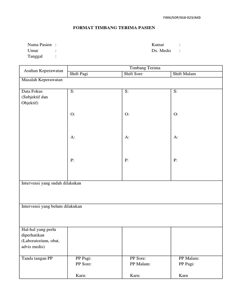 Form Timbang Terima | PDF