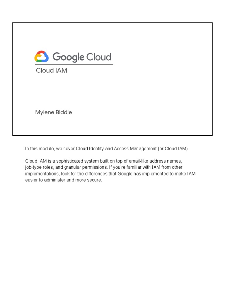 01 Cloud IAM | PDF | Cloud Computing | Gmail