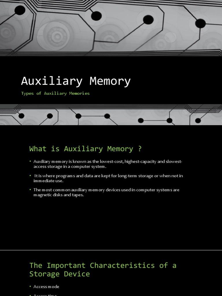 Auxiliary Memory | PDF | Floppy Disk | Computer Data Storage