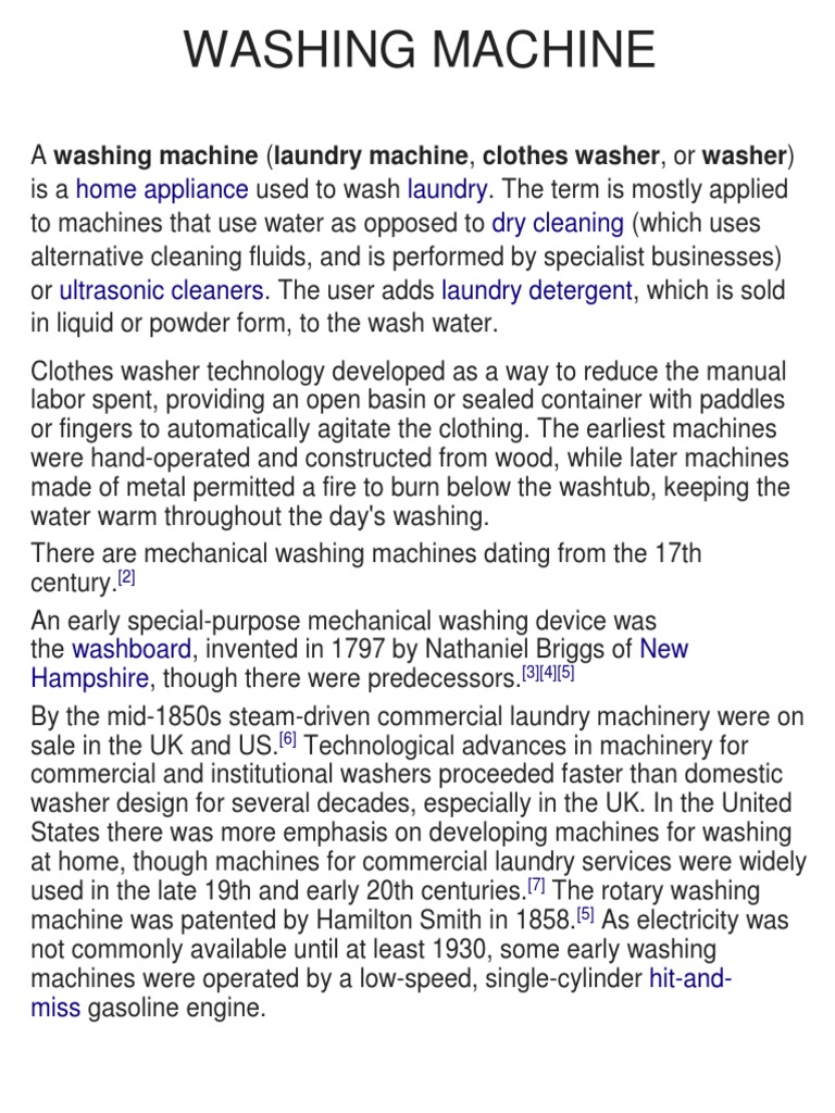 Washing Machine | PDF | Washing Machine | Laundry