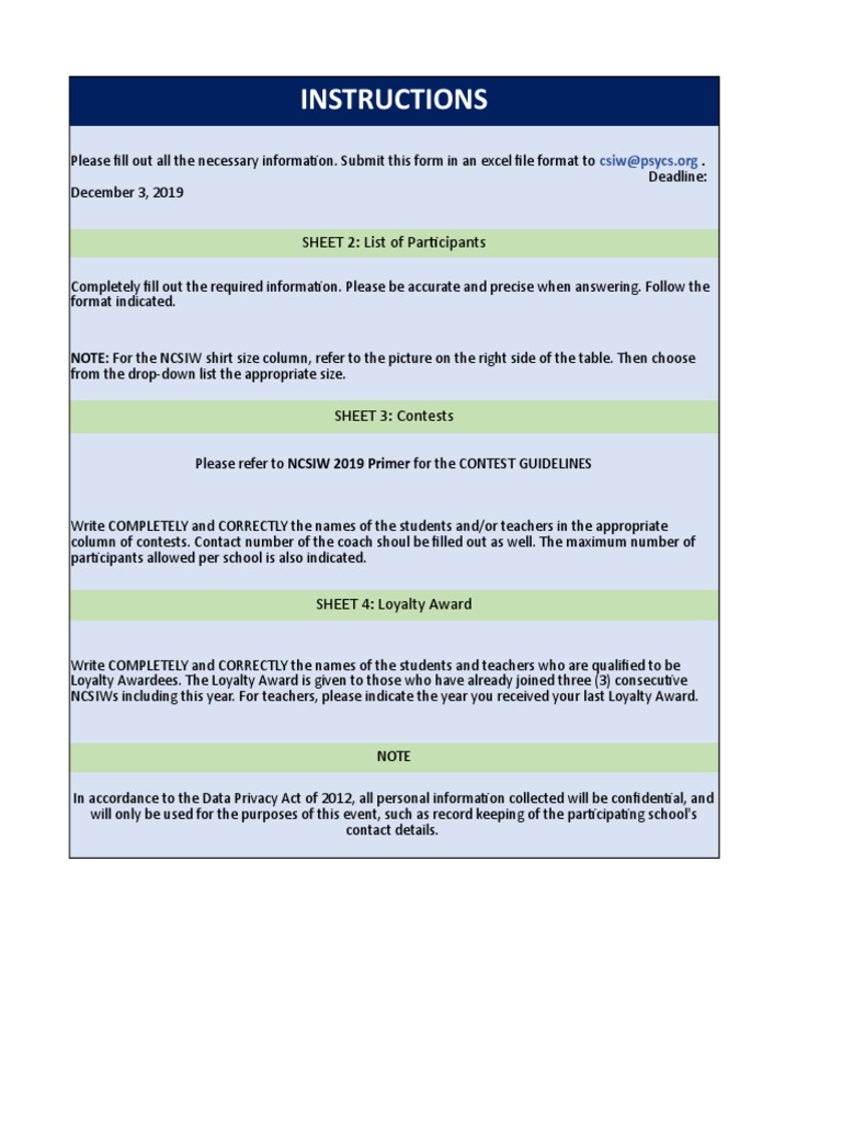 Form 3A (List of Participants) CSIW '19 | PDF | Information Science ...
