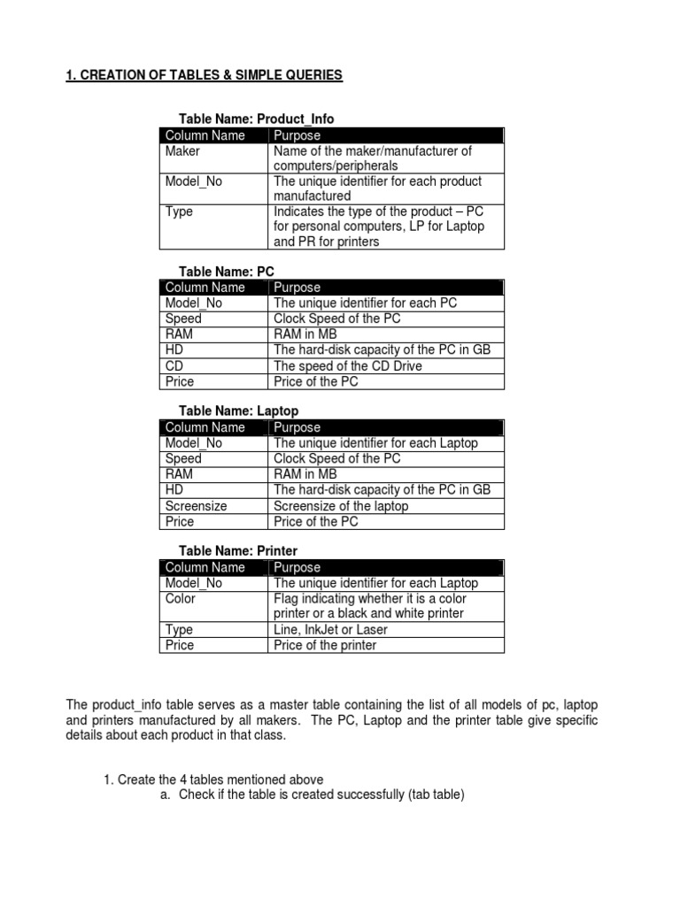 DBMS - Tutorial - 1 | PDF | Table (Database) | Computer Hardware