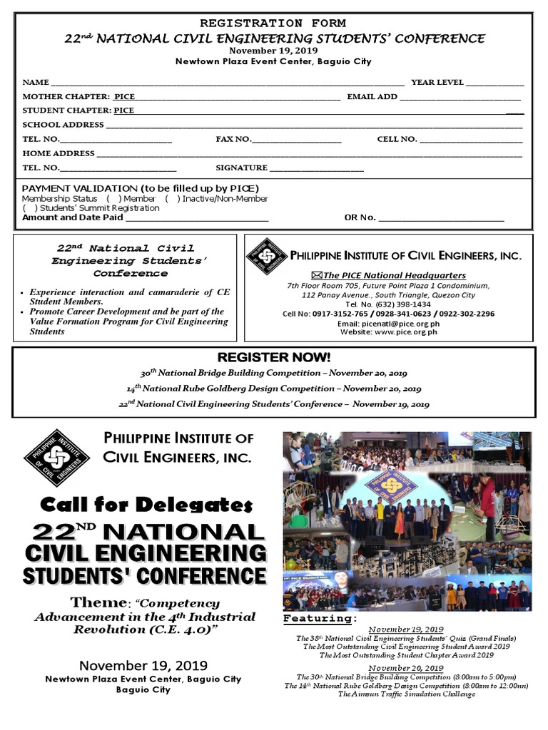 Revised FLYER 22nd STUDENTS CONFERENCE 2019 | PDF | Engineering | Business