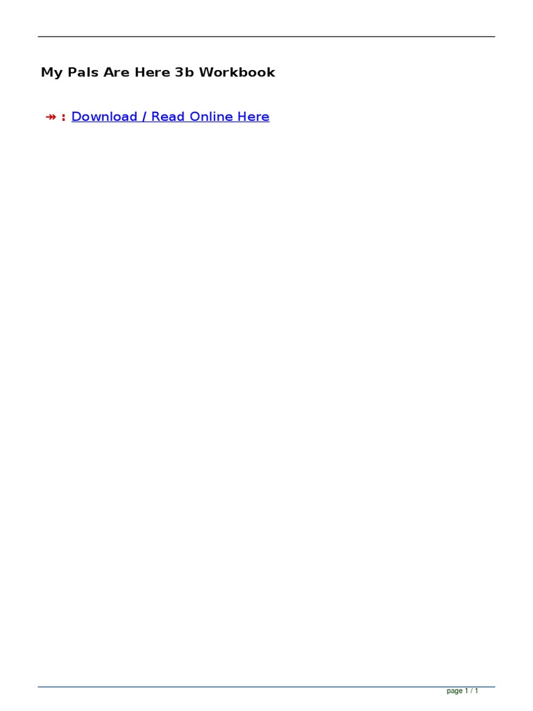 My Pals Are Here 3B Workbook Download | PDF | Thesis | Books