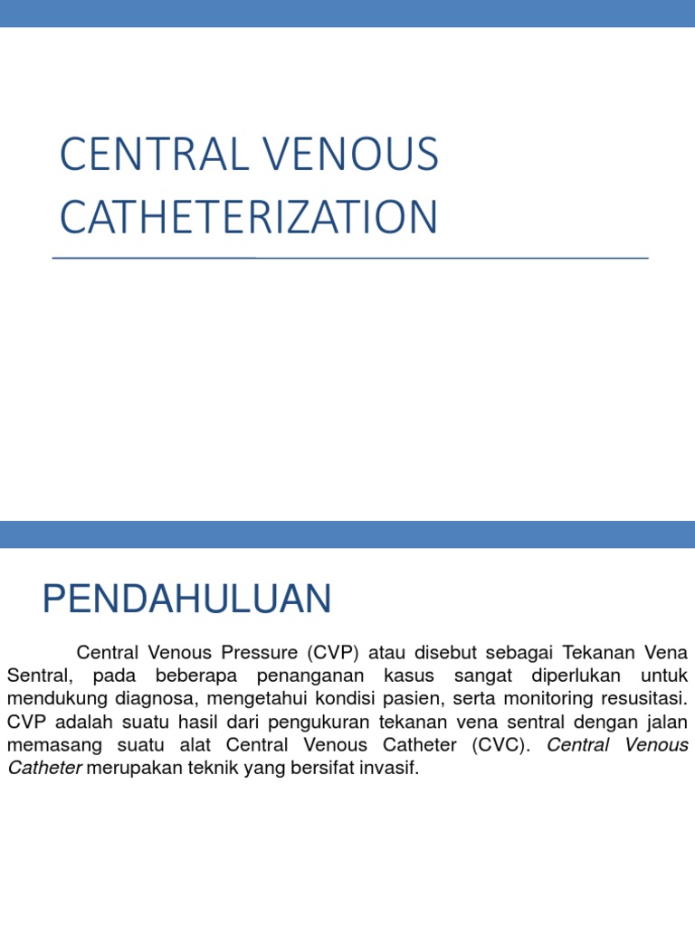 Perbedaan CVC dan CVP dalam Medis | PDF