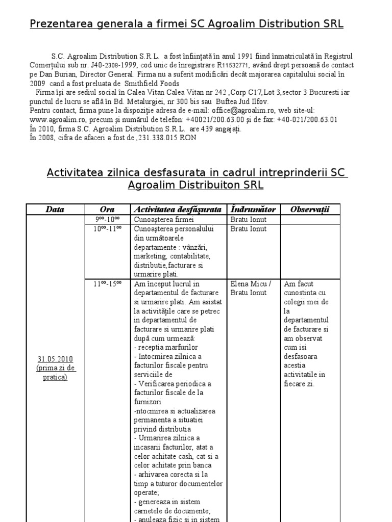 Caiet de Practica Economica