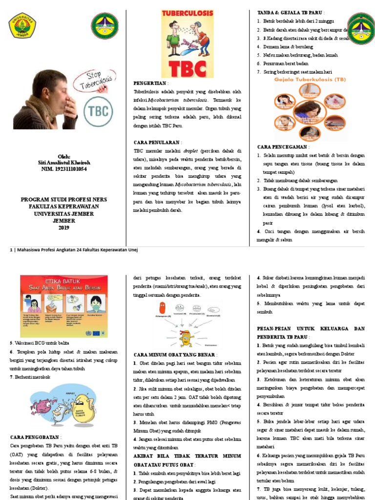 Leaflet TB Paru | PDF