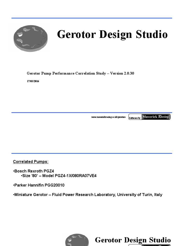 Gerotor Design Studion Guide 1 | PDF | Turbine | Pump