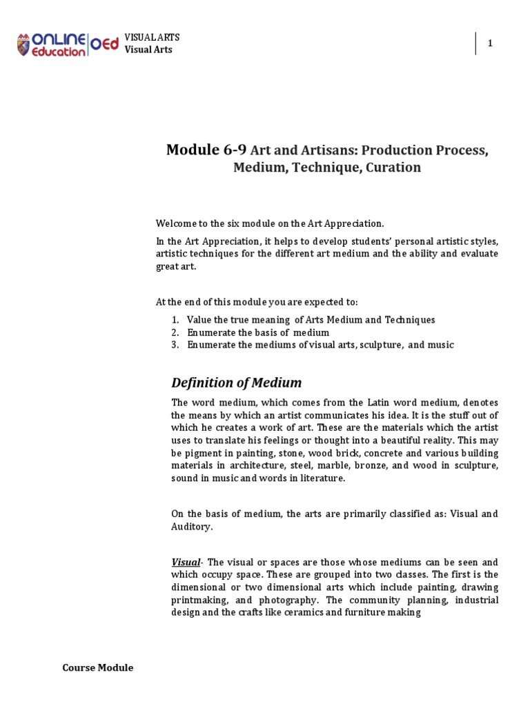 Art Mediums and Techniques Overview | PDF | Brass Instruments | Paintings