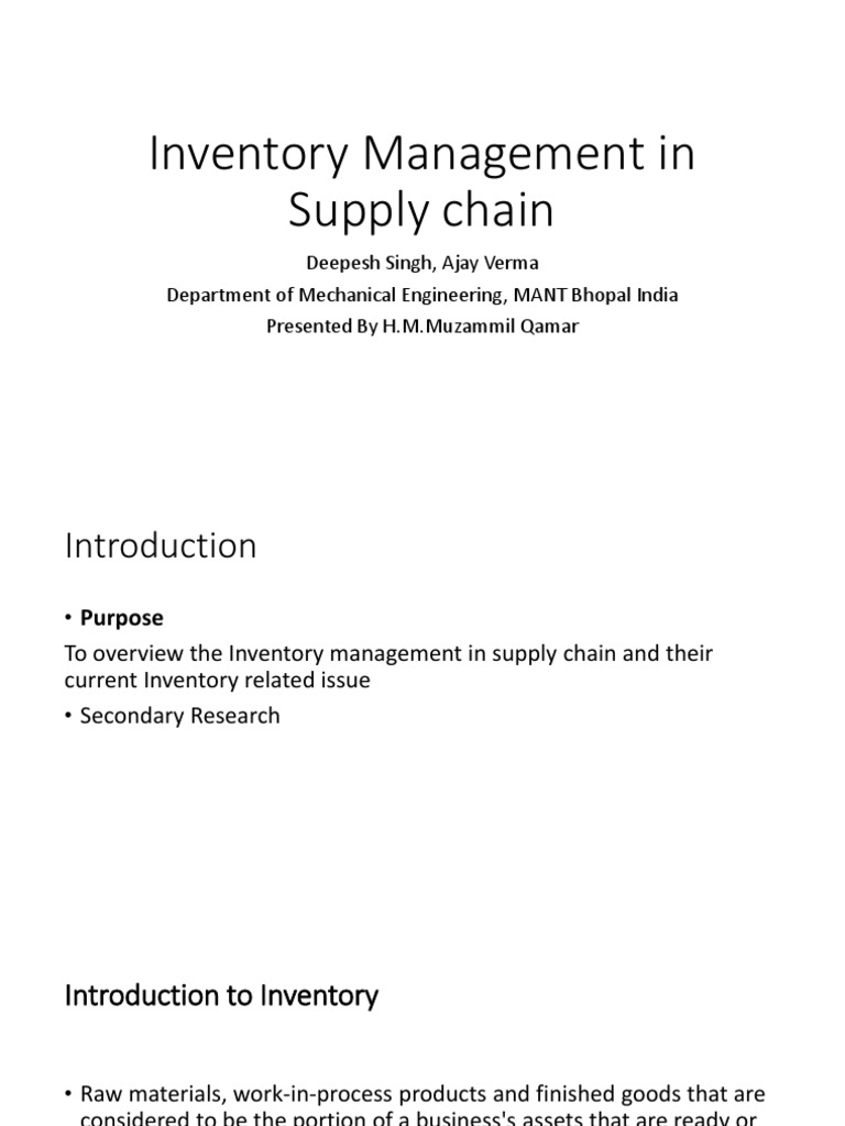 Inventory Management in Supply Chains | PDF | Inventory | Supply Chain