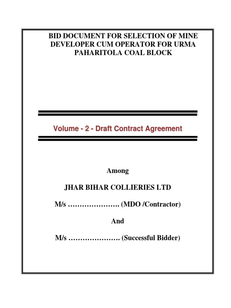 MDO Tender Format PDF | PDF | Guarantee | Private Law