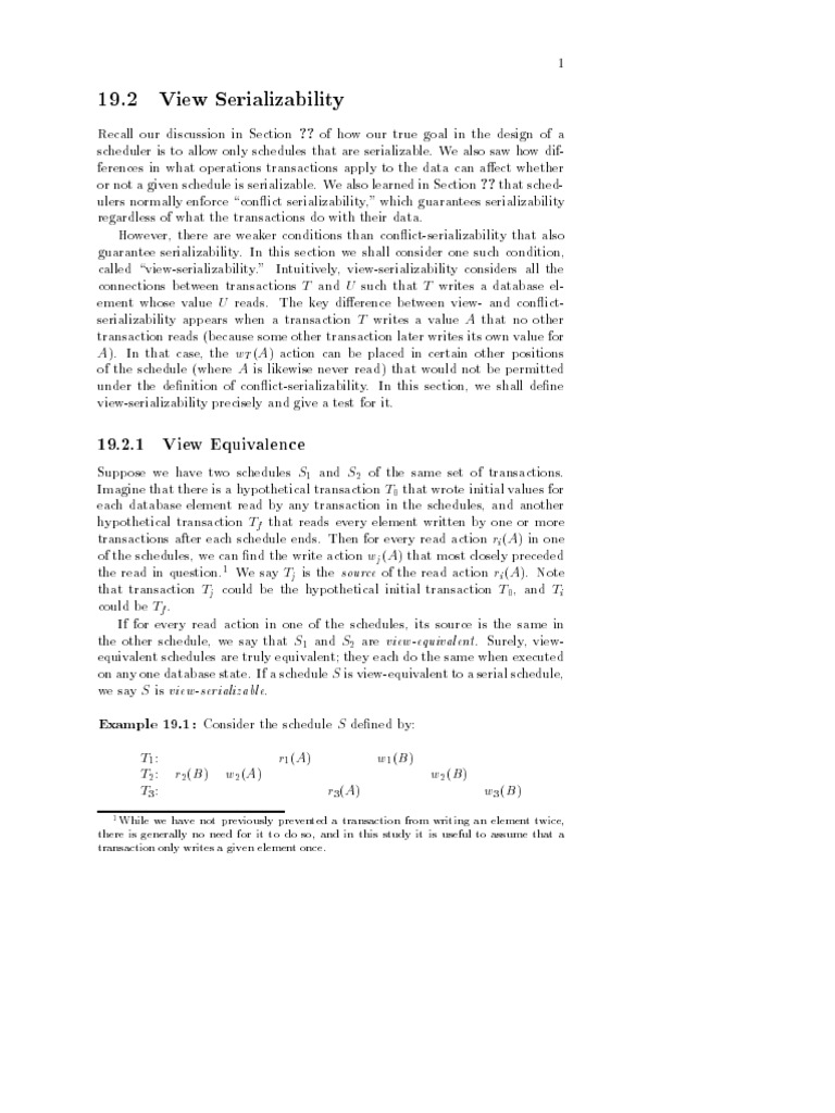 View Serializability Polygraph PDF | PDF | Database Transaction | Teaching Mathematics