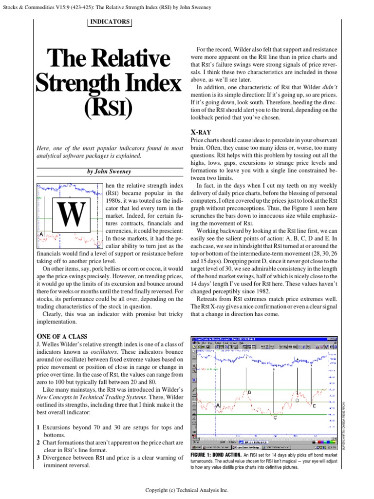 Relative Strength Index PDF | PDF | Financial Markets | Market (Economics)