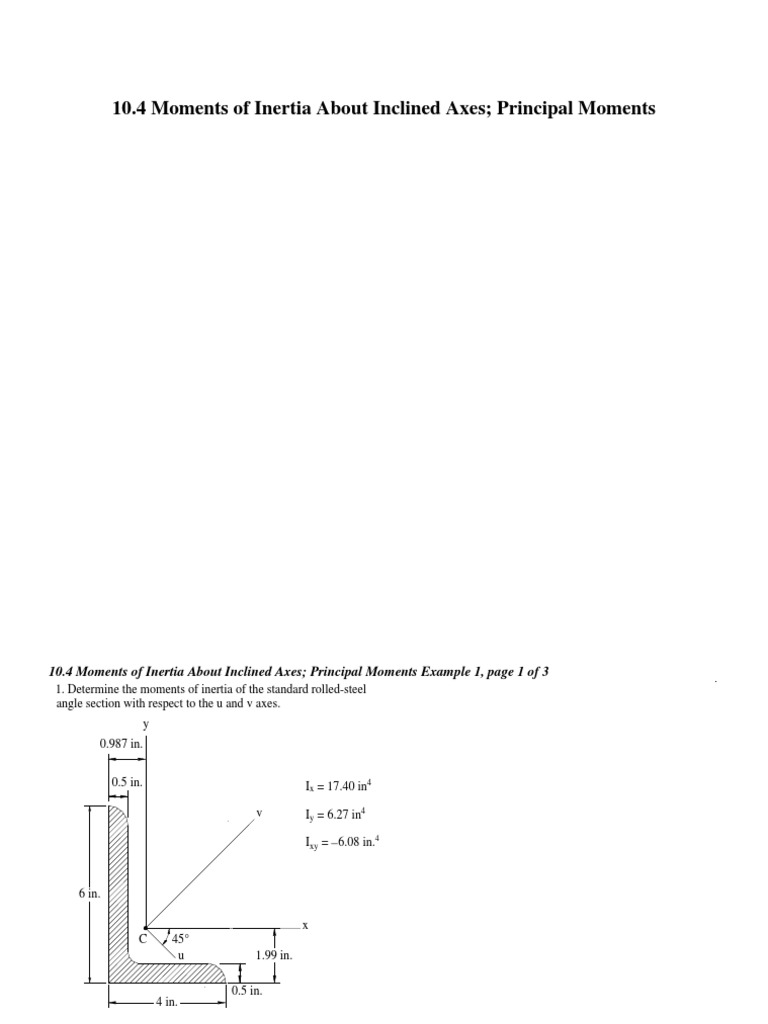 Moment of Inertia Inclined Formula PDF | PDF | Cartesian Coordinate ...