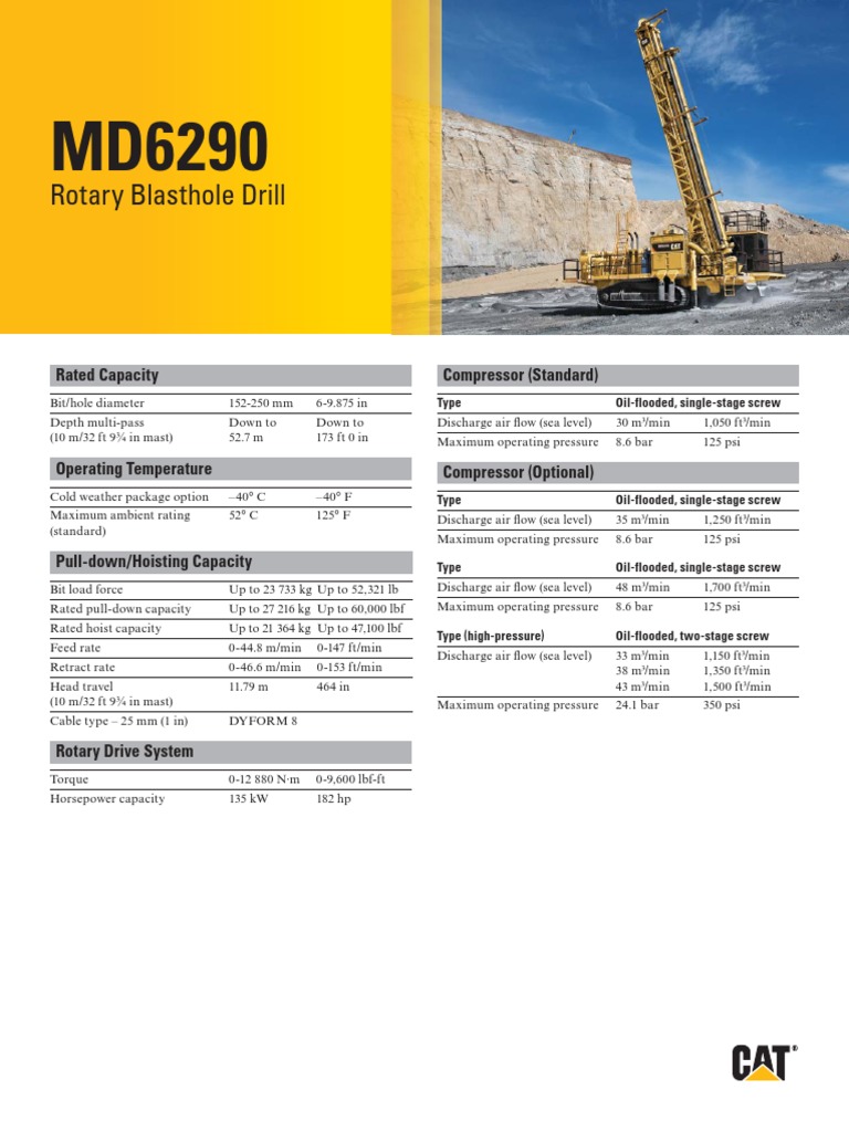 Cat MD6290 | Download Free PDF | Horsepower | Drill