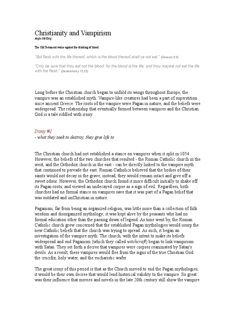 Christianity and Vampirism | PDF | Vampires | Christian Church