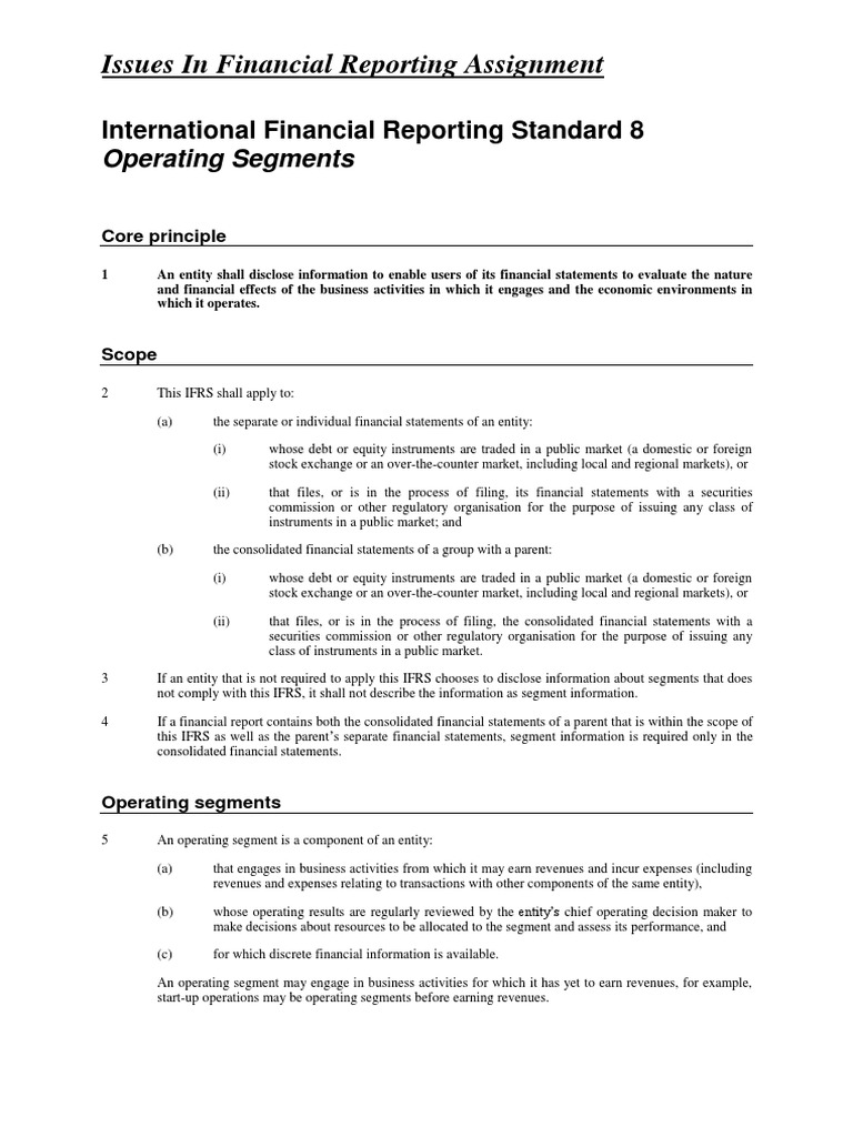 Operating Segments | PDF | International Financial Reporting Standards ...