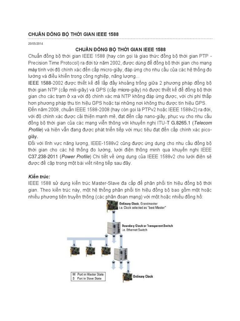CHUẨN ĐỒNG BỘ THỜI GIAN IEEE 1588 | PDF