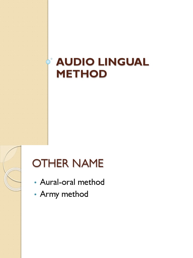 Audio Lingual Method | PDF | Language Education | Reinforcement