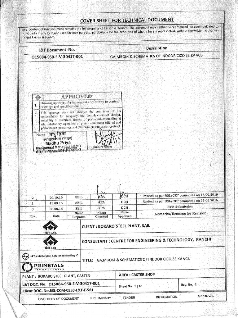33kV CICO Panel | PDF