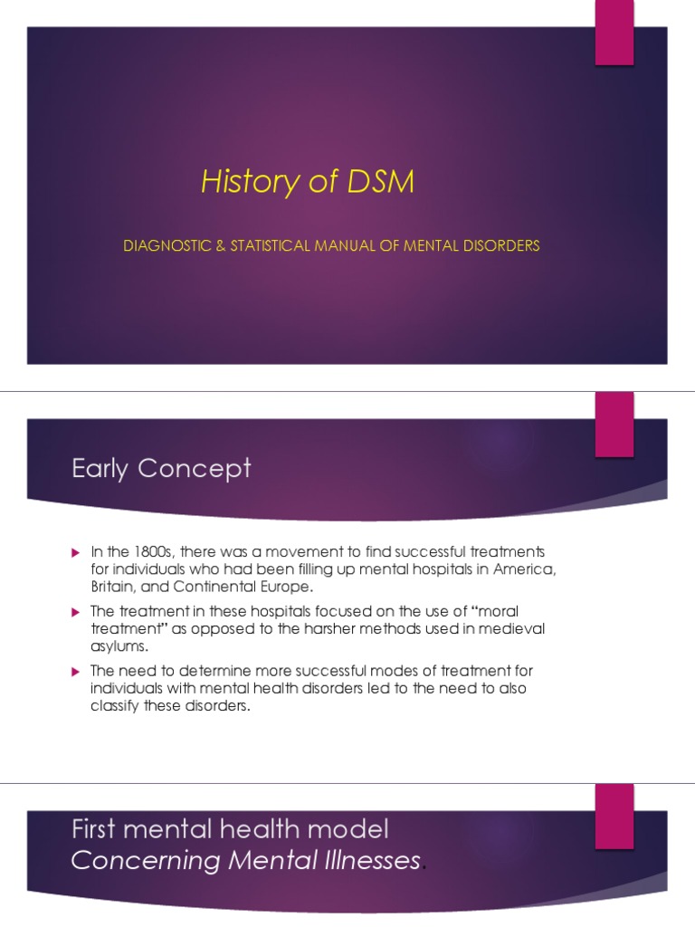 History of DSM Power Point | PDF | Diagnostic And Statistical Manual Of ...