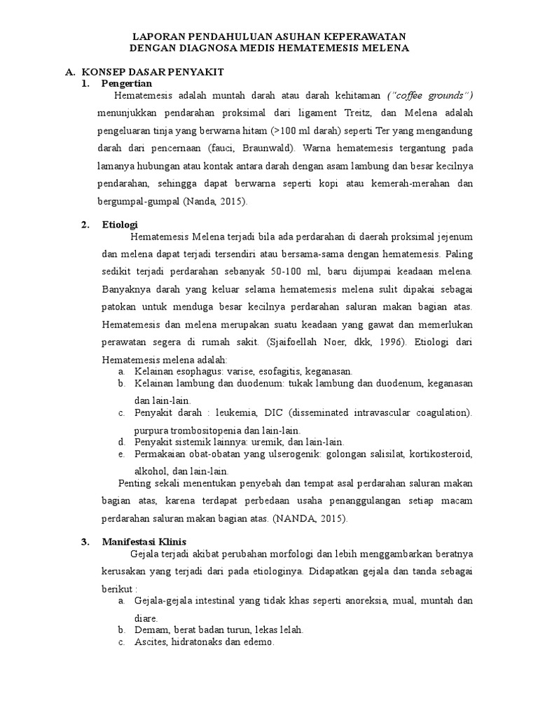 LP Hematemesis Melena | PDF