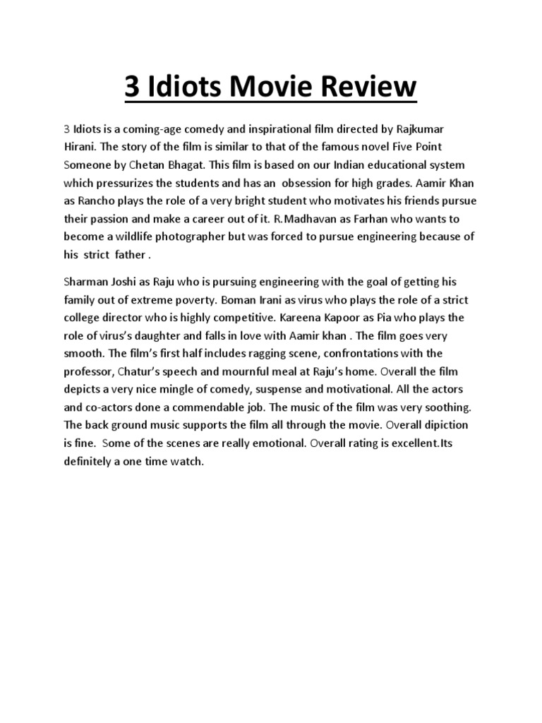 The 3 Idiots PDF | PDF