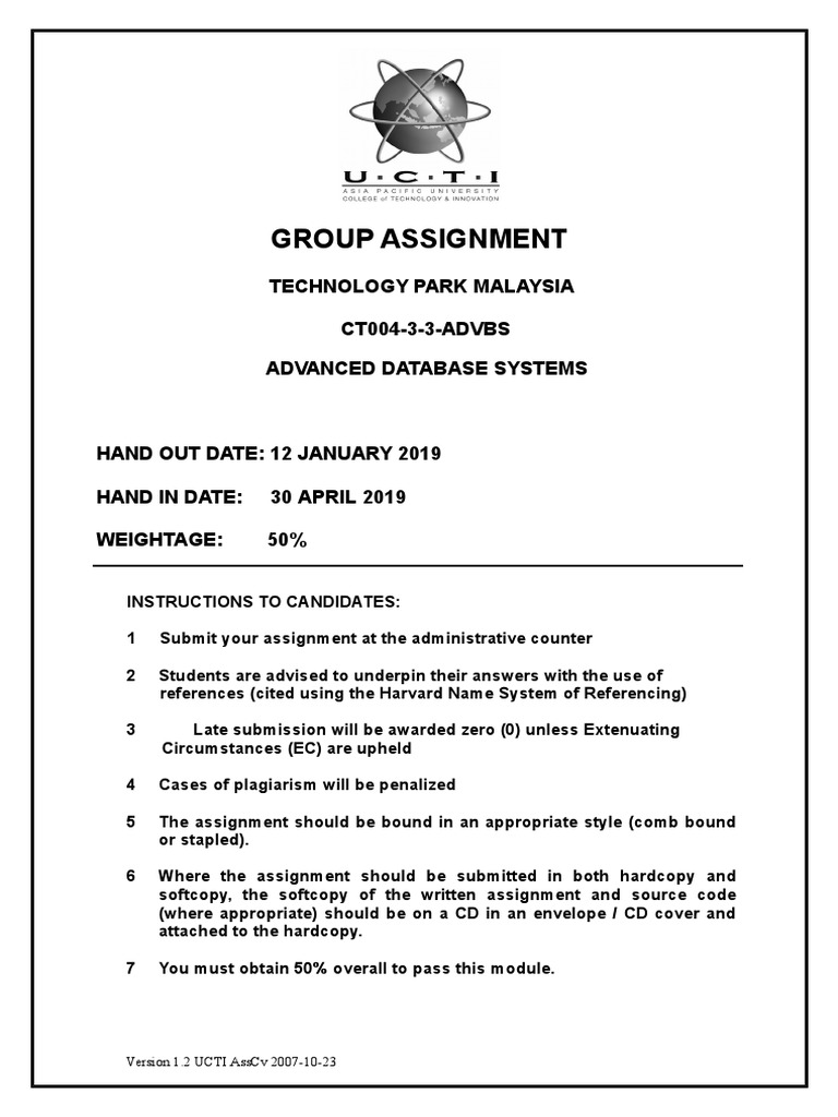 1 ADVBS - Assignment Cover | PDF